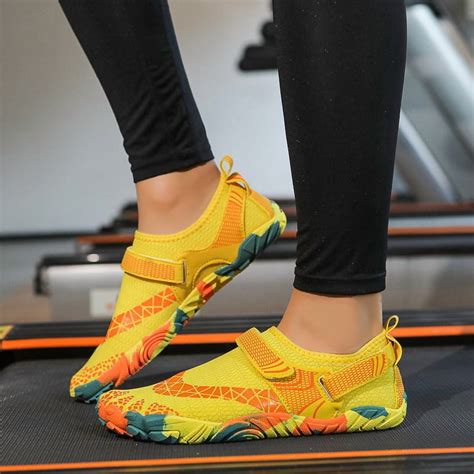 Breathable Women Men Mesh Finger Fitness Shoes Anti Slip Sole