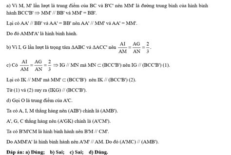 Cho hình lăng trụ ABC A 1 B 1 C 1 a left ABC right