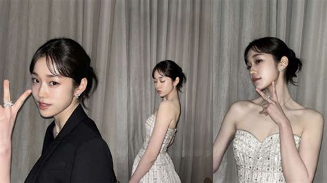 노윤서 25세 조각 같은 쇄골 라인…화려한 드레스 자태에 시선 강탈