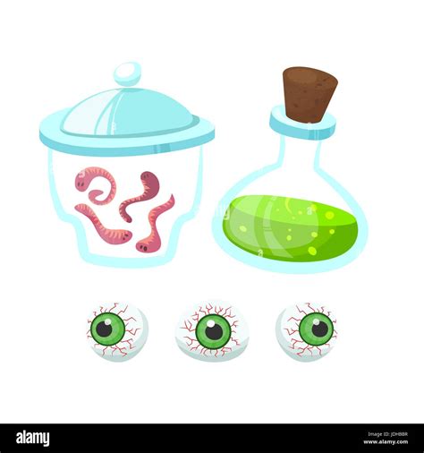 Funny Scary Cocktail Halloween Stock Vector Images Alamy