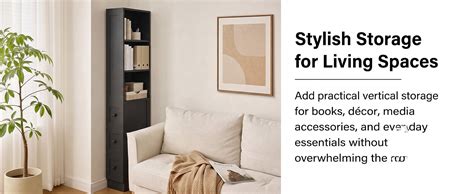 Lausaint Home Tall Narrow Storage Cabinet 3 Drawers 2