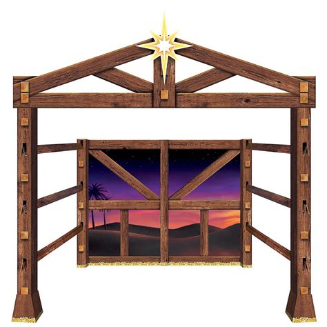 Beistle 8 3½ x 8 3¼ Nativity Scene Photo Prop Stand Up 4 Pack
