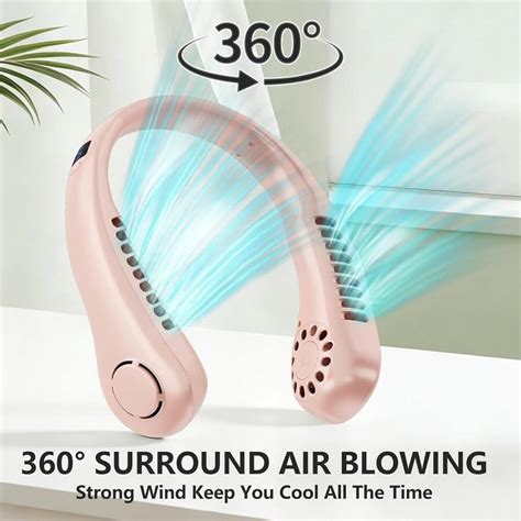 Loheer Portable Neck Fan 360 Cooling Bladeless Personal Fan 5 Speeds