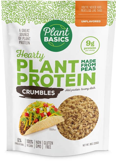 Plant Basics Hearty Plant Protein Unflavored Crumbles 8 Oz Bag
