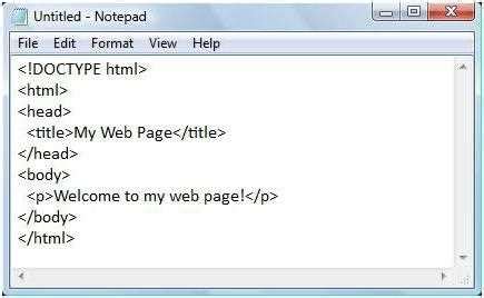Создание простой Html страницы с нуля