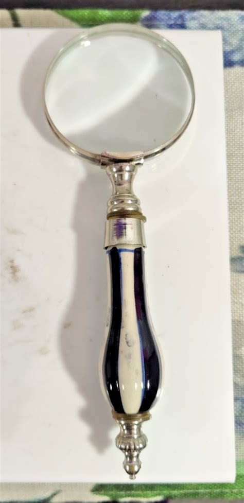 Vintage Decorative Desk Accessory Set With Magnigying Glass And Letter