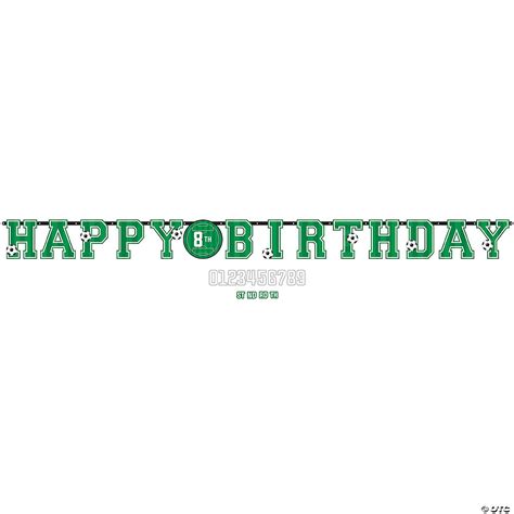 Ft Soccer Party Happy Birthday Add An Age Cardstock Garland