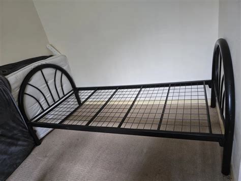 METAL SINGLE Bed Frame With Trundle Bed 73 48 PicClick UK