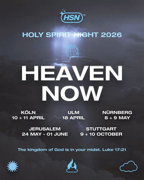 Heaven Now Holy Spirit Night Tour 2026 Holy Spirit Night Facebook