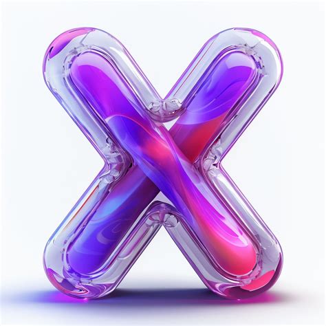 Stylized 3D Glass Letter V Render With Sharp Edges Monogram Playground