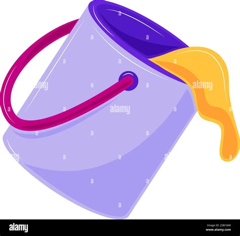 Paint Bucket Pouring Icon Stock Vector Images Alamy