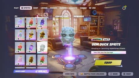 Fortnite Sprite Collectibles Gem Grim Aura Demon Duck Sprites In Game