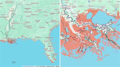 Map Shows Us Cities Set To Vanish Underwater In 75 Years Weather