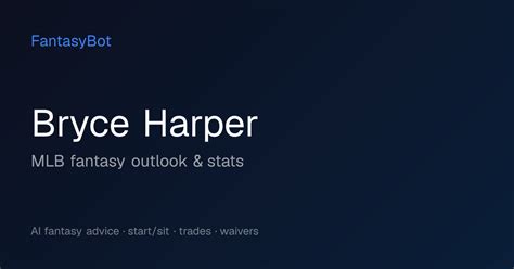 Bryce Harper Fantasy 2026 Stats And Mlb Rankings