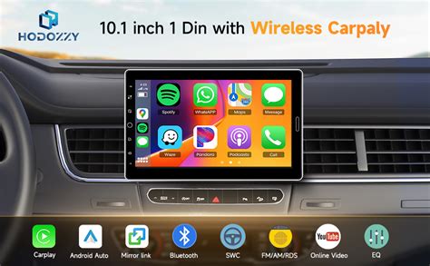 Single Din Car Stereo With Wireless Carplay Android Auto Am Fm Rds