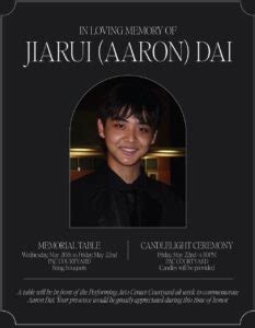 Jiarui Aaron Dai Arcadia Ca Death Obituary Cherished Arcadia High