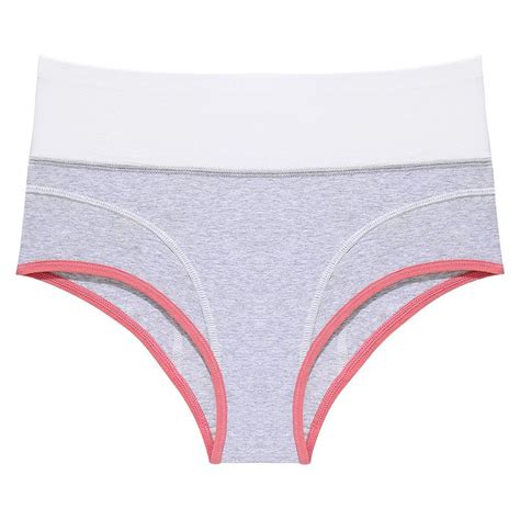 Daznico Womens Underwear Women S Solid Color High Waist Triangle Underwear Plus Size Panties
