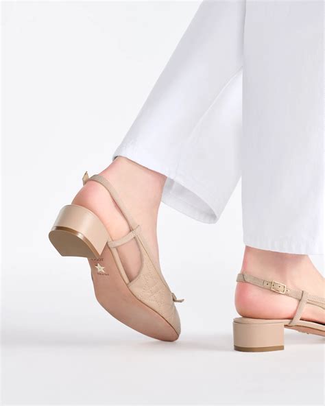 Dior Ballet Slingback Pump Nude Quilted Cannage Calfskin Dior Sa