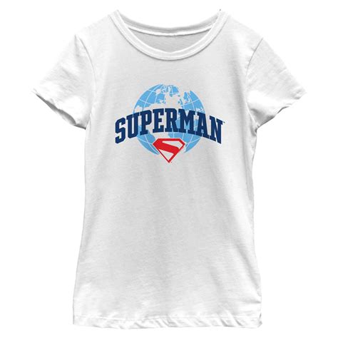 Girls Superman World Logo T Shirt Walmart