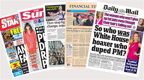 Tuesdays Newspaper Front Pages Uk News Sky News