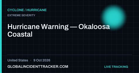 Hurricane Warning — Okaloosa Coastal — 9 October 2026