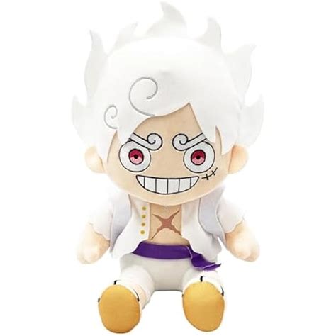 Great Eastern Entertainment One Piece Monkey D Luffy Gear 5 Grin Sitting Pose Plush 12 H