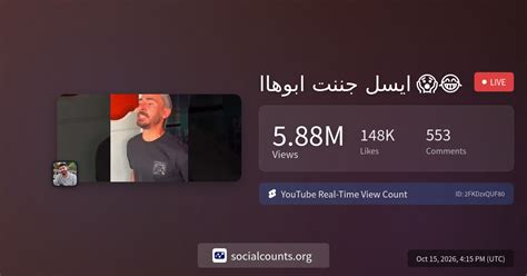 ايسل جننت ابوهاا 😱😂 Real Time Youtube Live View Count