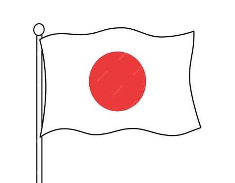 일본 국기 프리미엄 벡터