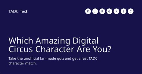 Tadc Personality Test For Digital Circus Fans Tadc Test