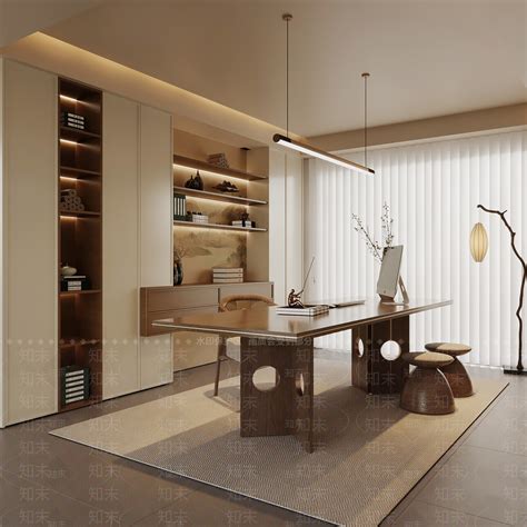 新中式书房3d模型下载【id 1191831751】 知末3d模型网