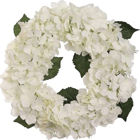 Floral Home White 18 Hydrangea Wreath 1pc Oriental Trading