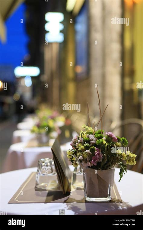 Restaurant Tables Set Dinner Hi Res Stock Photography And Images Alamy