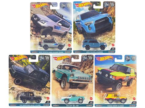 Hw Off Road 5 Piece Set Car Culture Series Diecast Model Cars By