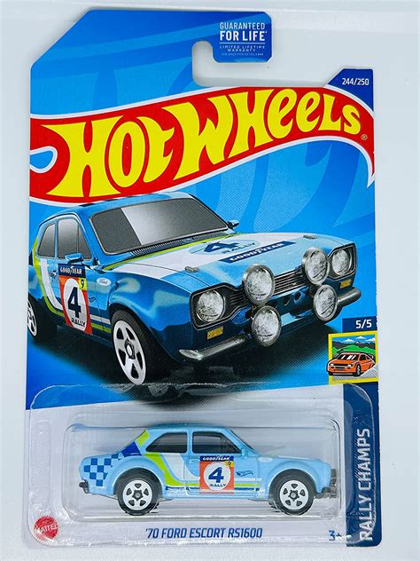 Hot Wheels 70 Ford Escort Rs1600 Rally Champs 5 5 244 250