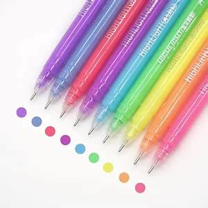 Yolaka Gel Pens Fine Tip 0 6mm 9 Colors Drawing Pens For Adults