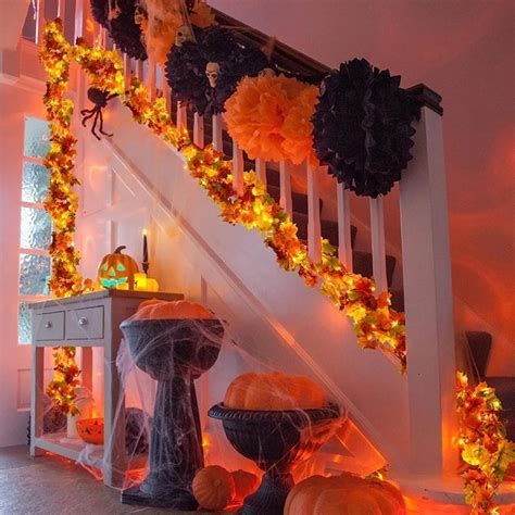 Leaf Garland Artificial Autumn Wreath For Halloween Decoration