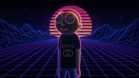Neon Gucci Morty Avatar — 4k Ultra Hd Wallpaper By Rotvirtue