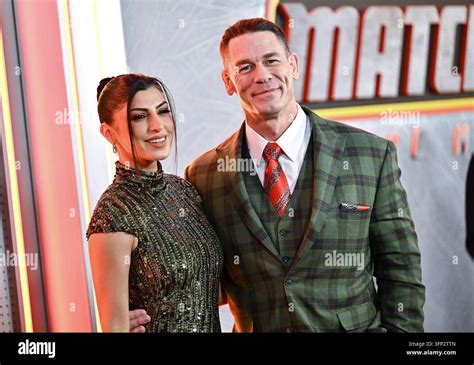 John Cena Right And Wife Shay Shariatzadeh Attend The Premiere Of