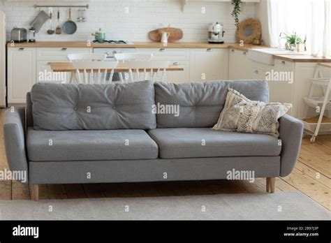 Cozy Grey Sofa In Hi Res Stock Photography And Images Alamy