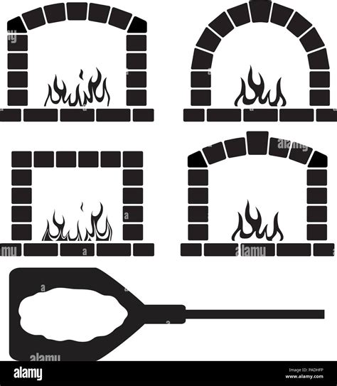 Fire Burning On Brick Stock Vector Images Alamy