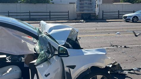 Tesla Dump Truck Crash Head On In Scottsdale