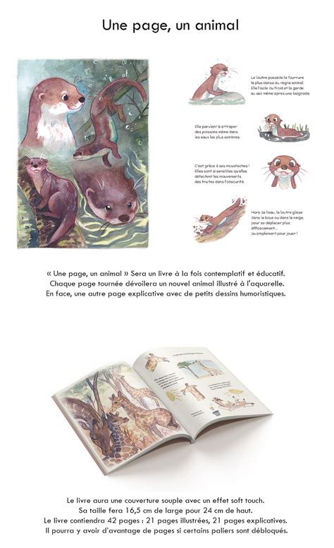 Livre illustré Une page un animal