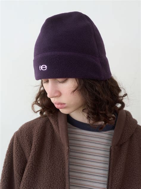 기본 레이아웃 Basic Fleece Beanie Plum Purple Enzo Blues