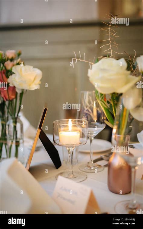 Decoration At A Wedding Stock Photo Alamy
