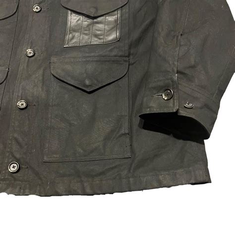 Polo Ralph Lauren S Oiled Leather Hunting Jacket Men Xl Black Used