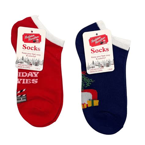 Christmas Ankle Socks Festive Holiday Design With Presents Fun