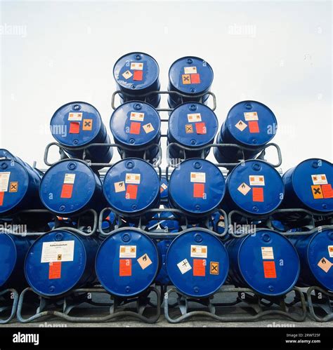 Oil Chemical Drums Stacked Hi Res Stock Photography And Images Alamy