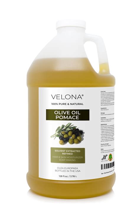 Velona Olive Pomace Oil 128 Fl Oz Pure And Natural Carrier Oil