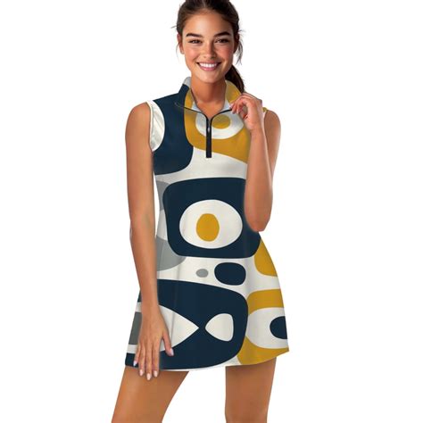 Abstract Midcentury Modern Art Sports Dresses Women Tennis Dress With