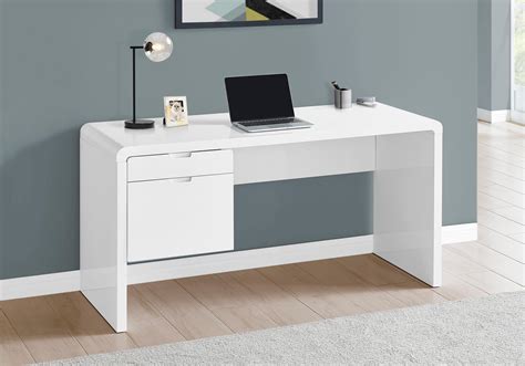 Computer Desk 2 Storage Drawers Left Or Right Setup 60l Glossy